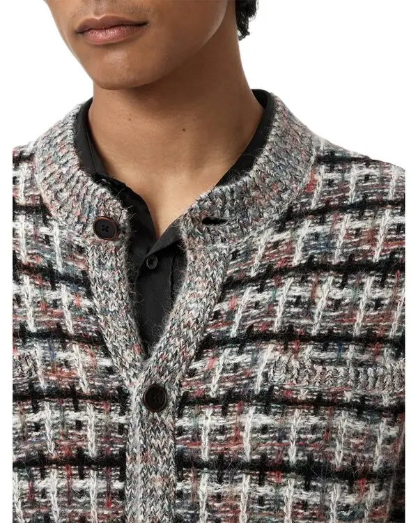 John Varvatos Textured Cardigan Sweater