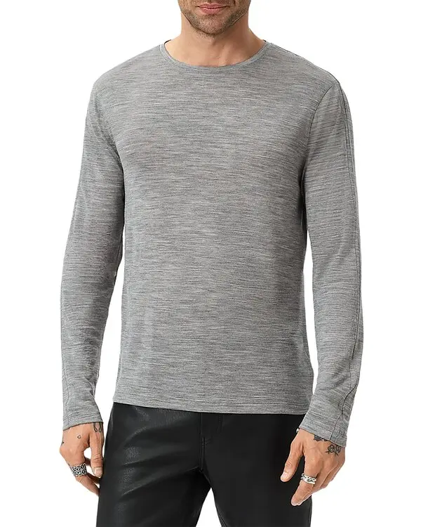 John Varvatos Clemente Long Sleeve Tee - Medium Gray