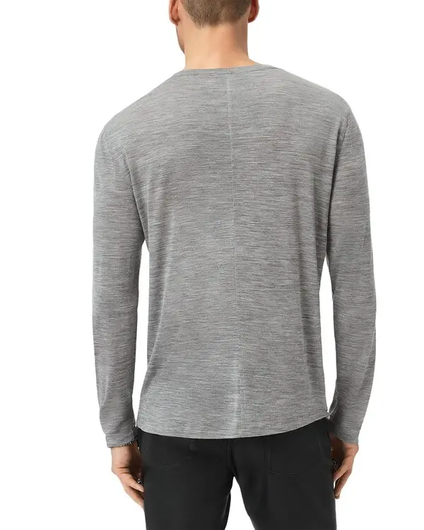 John Varvatos Clemente Long Sleeve Tee - Medium Gray