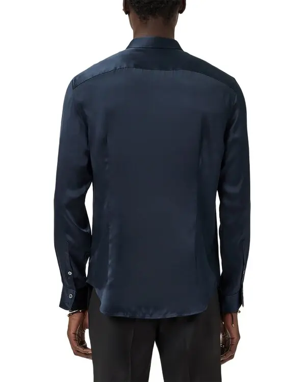 John Varvatos Albany Button Front Silk Shirt
