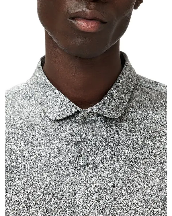 John Varvatos Orchard Button Front Silk Shirt - Silver