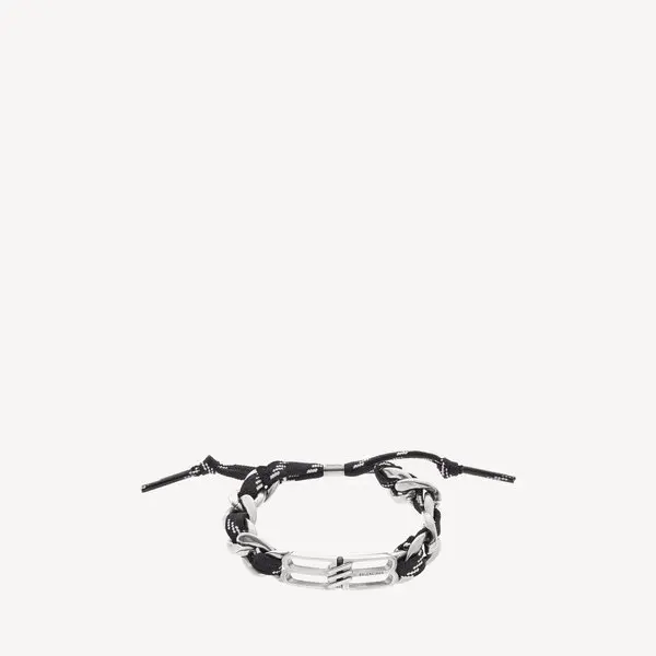 Balenciaga Bb Icon Lace Bracelet - Black
