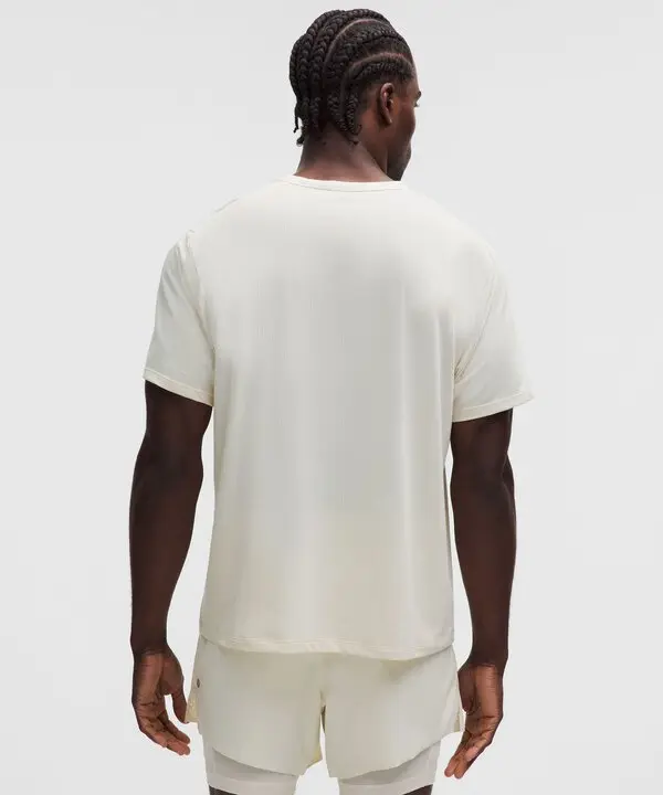 Lululemon Mile Maker Mesh Short-sleeve T-shirt - Light Ivory