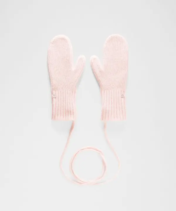 Lululemon Alpaca Wool-blend Mittens - Heathered Blissful Pink