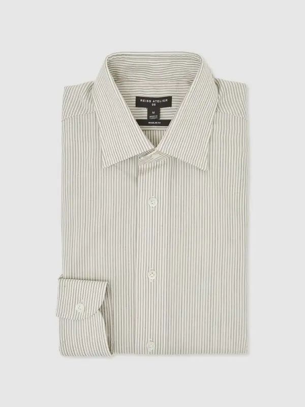 REISS Tailor Atelier Pinstripe Regular-fit Shirt