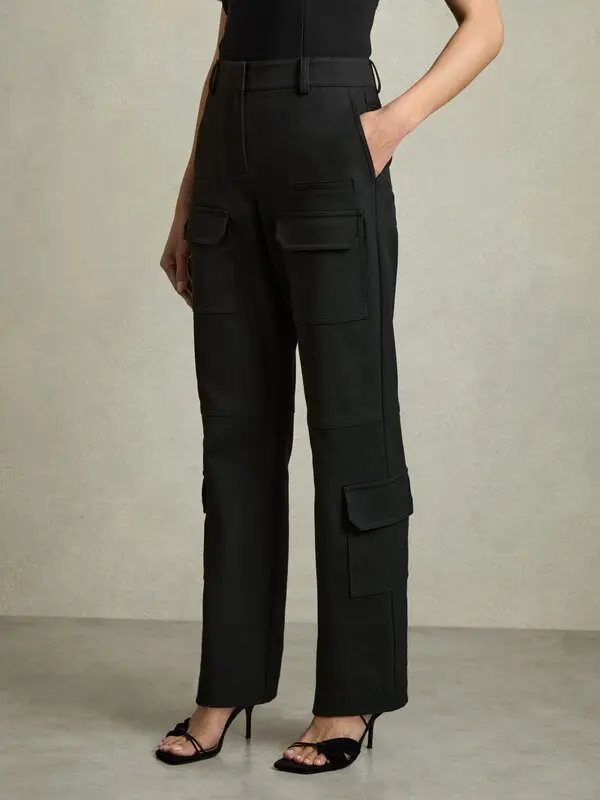 REISS Camilla Wide-leg Combat Trousers
