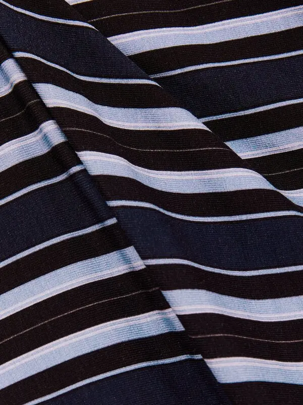 REISS Stripe-print Draped Midi Dress