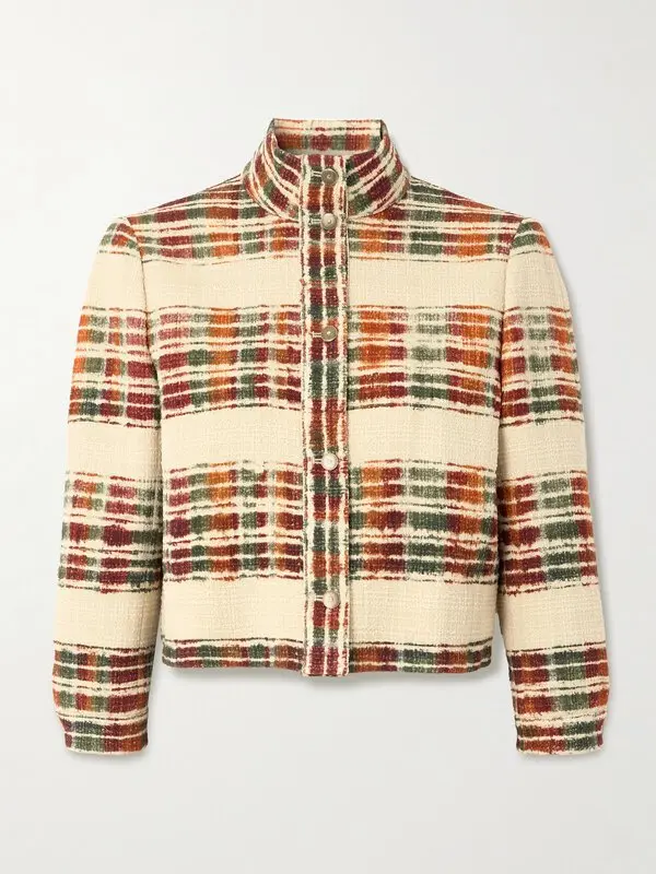 Loro Piana Striped Wool-bouclé Jacket