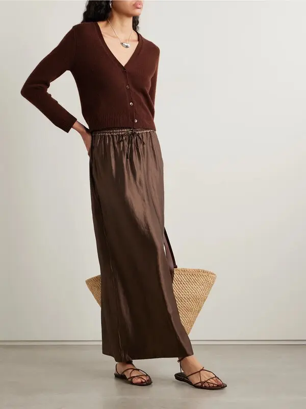 DÔEN Cameron Cashmere Cardigan - Brown