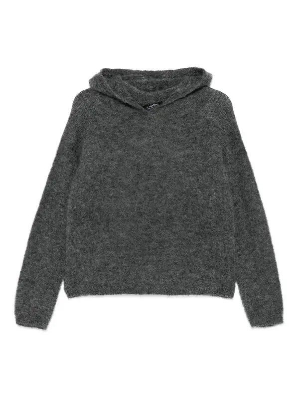 Max Mara Hooded Textured Hoodie