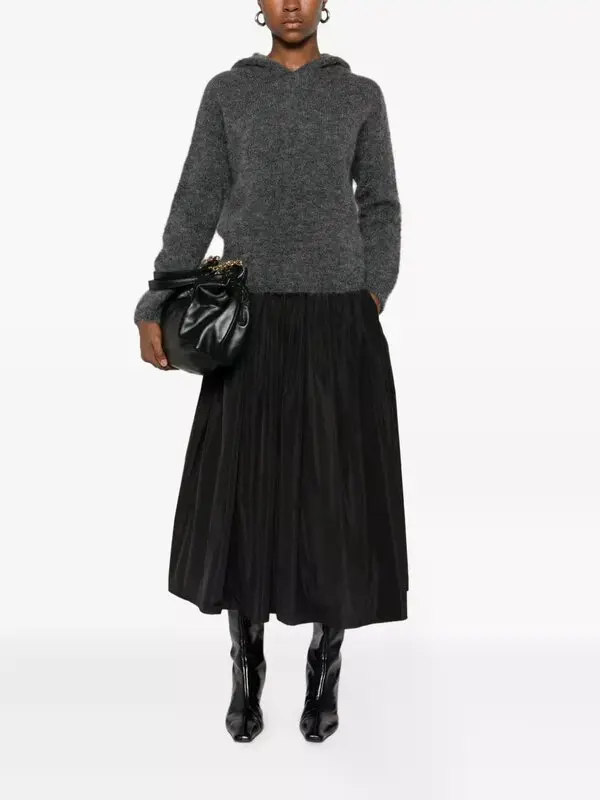Max Mara Hooded Textured Hoodie