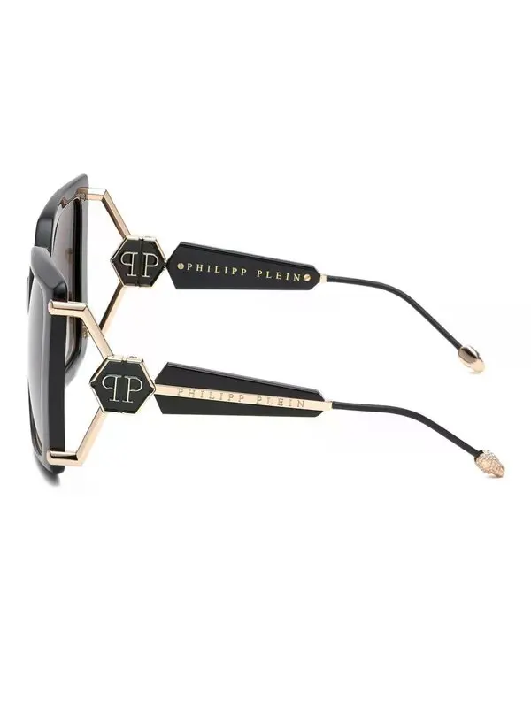 Philipp Plein Geometric-frame Sunglasses - Black