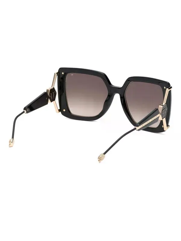 Philipp Plein Geometric-frame Sunglasses - Black