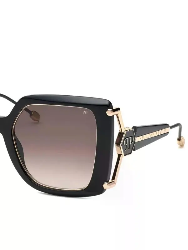 Philipp Plein Geometric-frame Sunglasses - Black