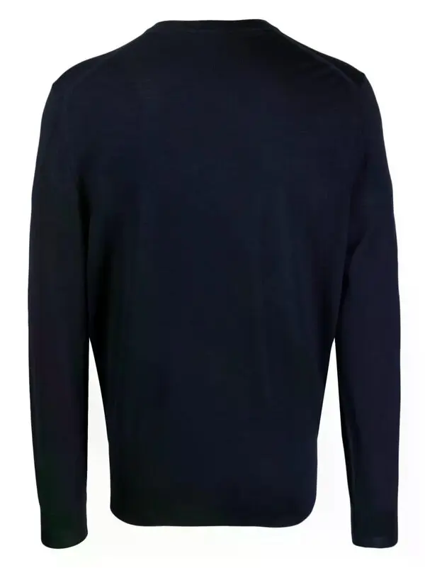 DRUMOHR V-neck Merino Wool Jumper - Blue