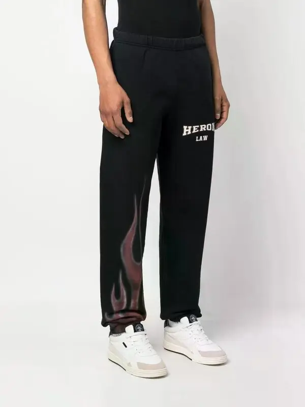 Heron Preston Flame-print Cotton Track Pants