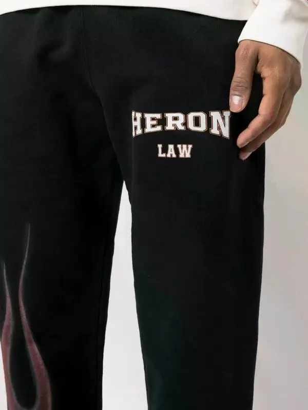 Heron Preston Flame-print Cotton Track Pants