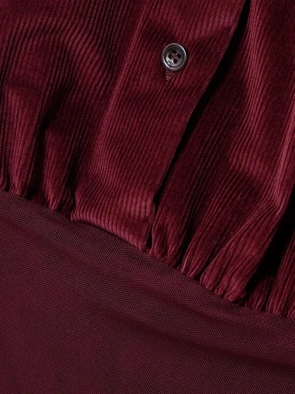 Max Mara Stretch Cotton-corduroy Bodysuit