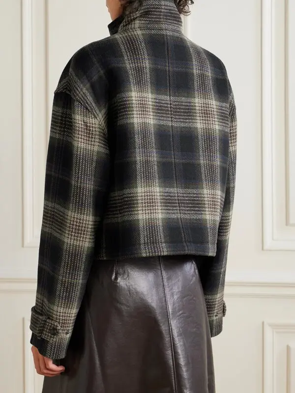 Veronica Beard Bateman Checked Wool-blend Jacket