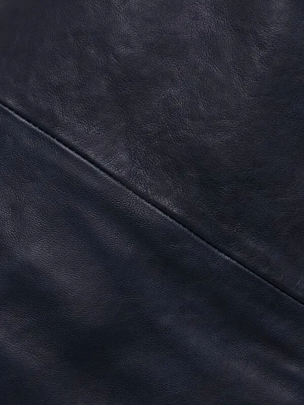Khaite Loxley Leather Maxi Skirt - Blue