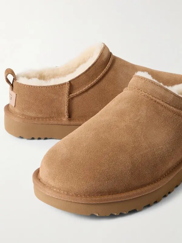 UGG Classic Micro Shearling Slippers - Brown