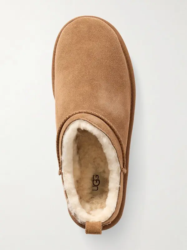 UGG Classic Micro Shearling Slippers - Brown