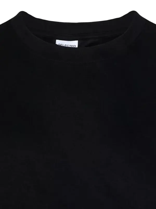 SELECTED Organic Cotton T-shirt - Black