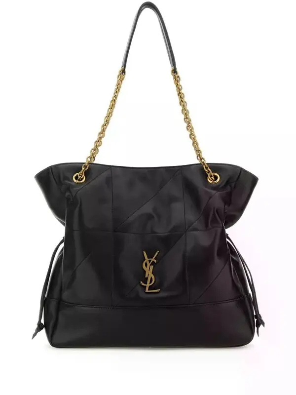 Saint Laurent Leather Tote Bag - Black