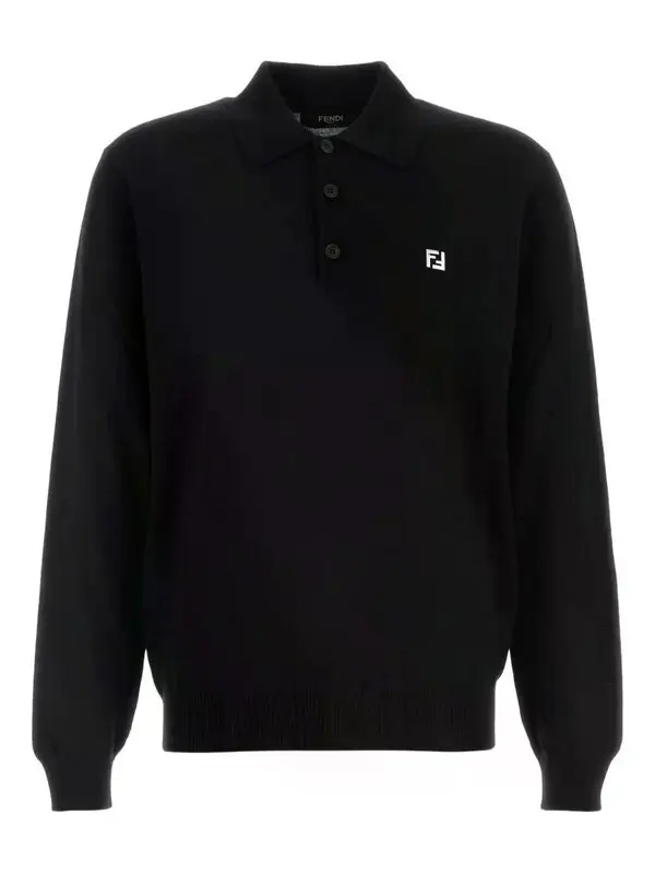 Fendi Virgin Wool Polo Shirt