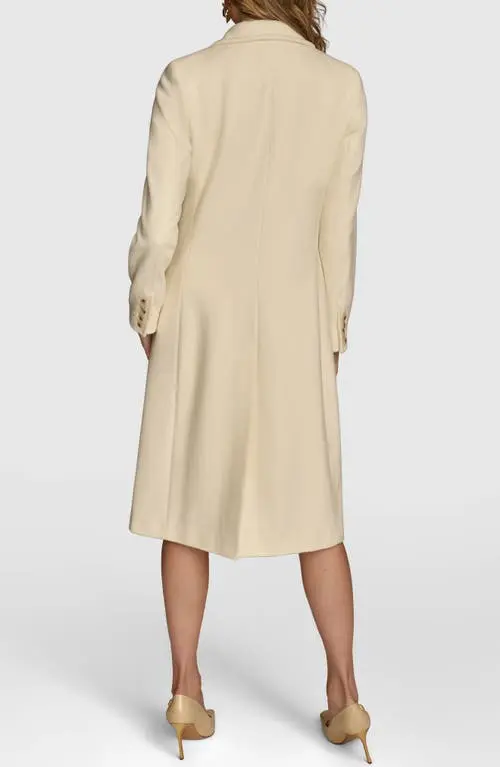 Donna Karan New York Tailored Double Breasted Wool Blend Coat