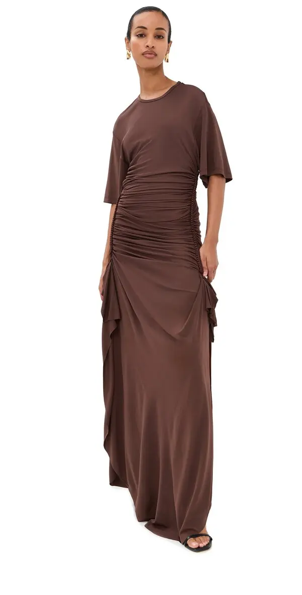 Christopher Esber Shibari Jersey Ruched Tee Dress
