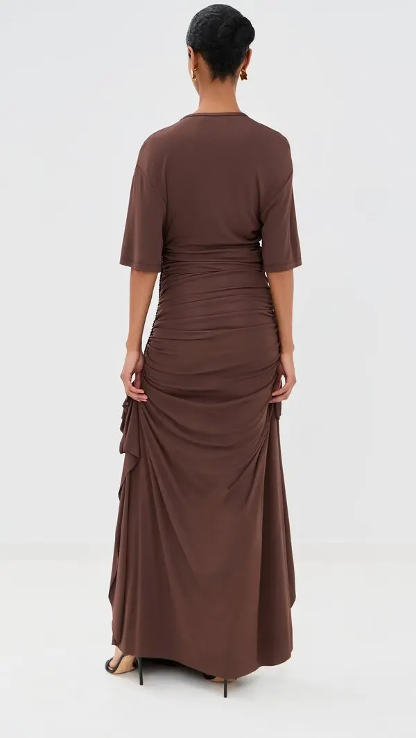 Christopher Esber Shibari Jersey Ruched Tee Dress