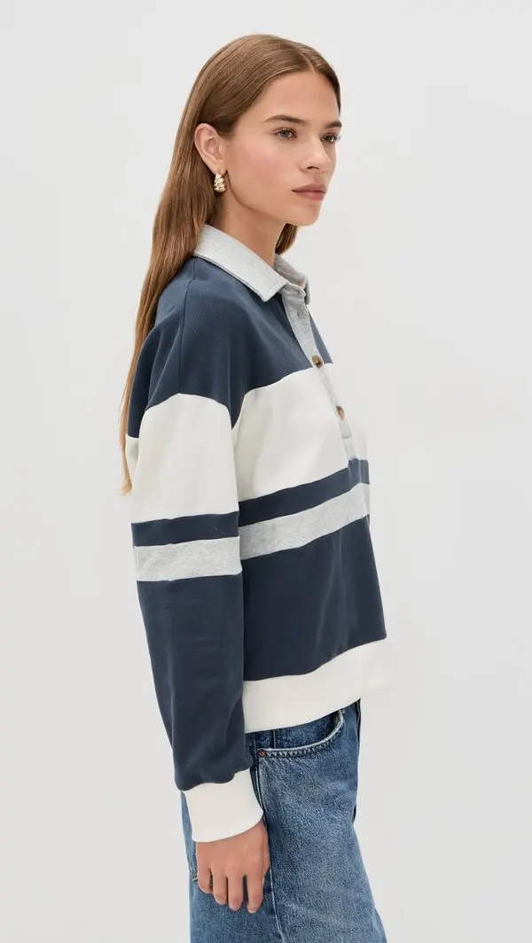Faherty Brand High Standard Fleece Rugby Top