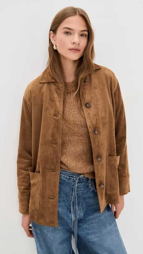 Z Supply Faux Suede Chore Jacket