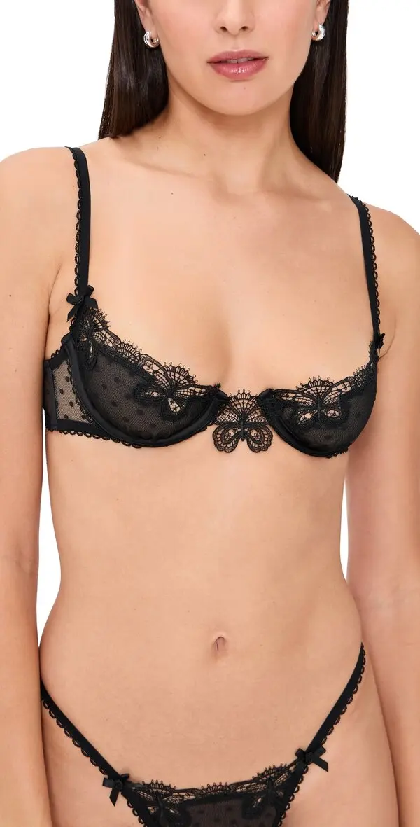 For Love & Lemons Papillon Underwire Bra - Black