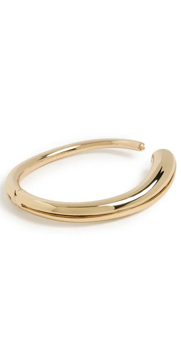 Tory Burch Pierced Thin Cuff - Light Brass