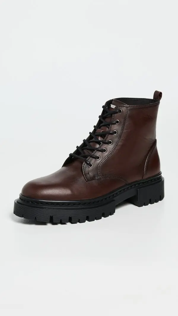 Staud Henry Combat Boots - Espresso