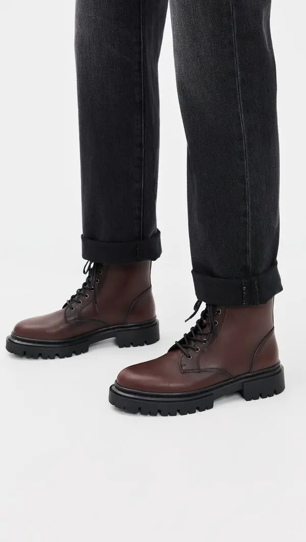 Staud Henry Combat Boots - Espresso