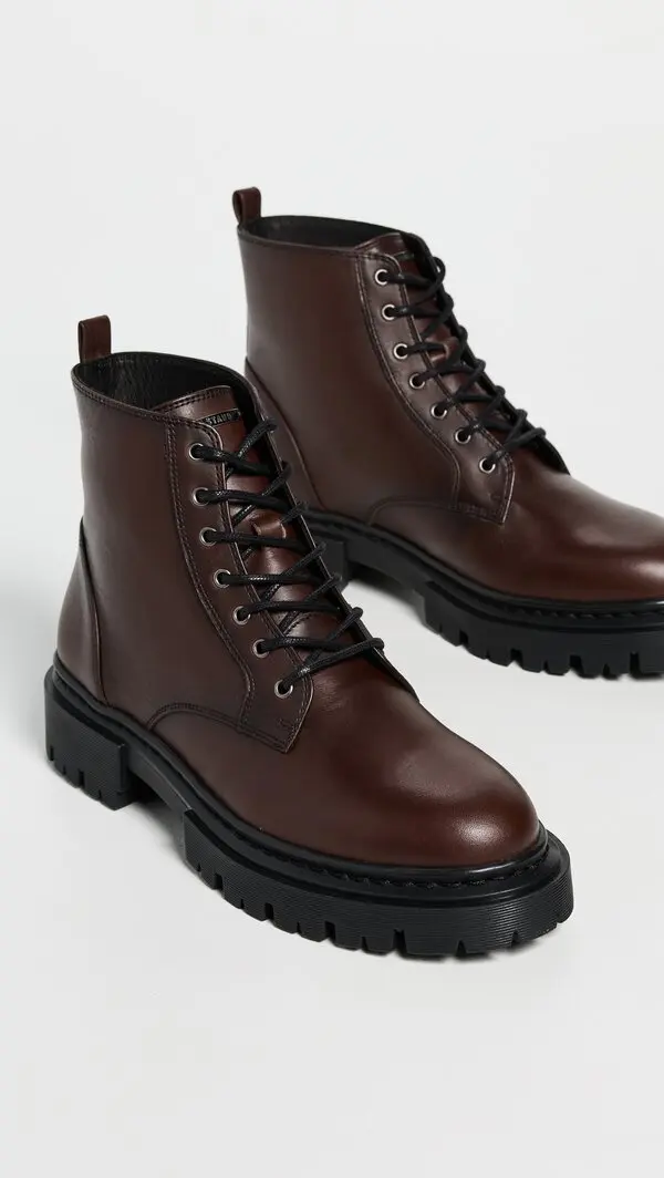 Staud Henry Combat Boots - Espresso