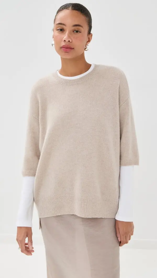 LISA YANG Camille Cashmere Sweater - Sand