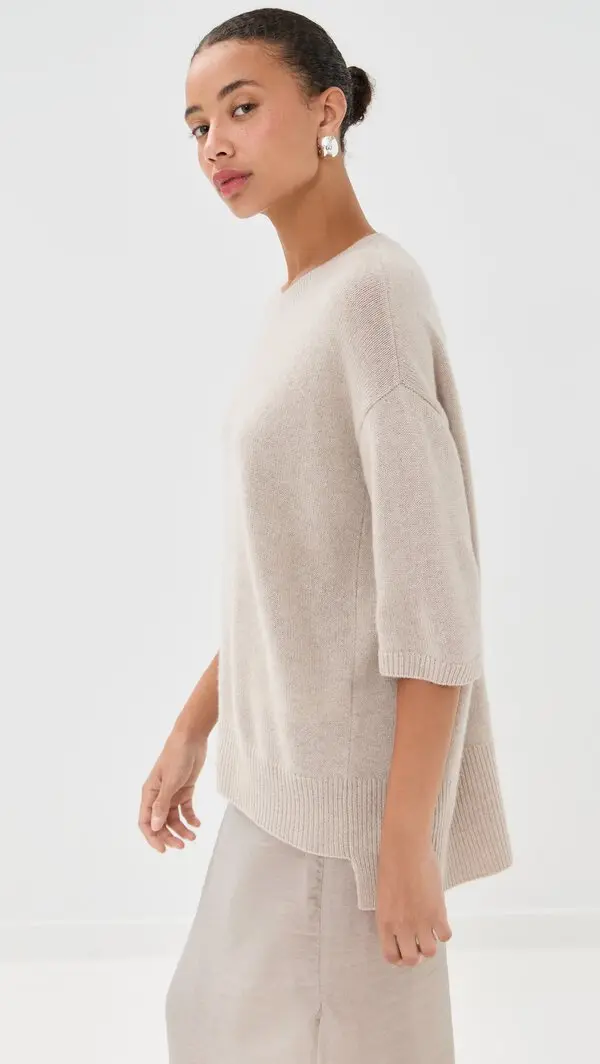 LISA YANG Camille Cashmere Sweater - Sand
