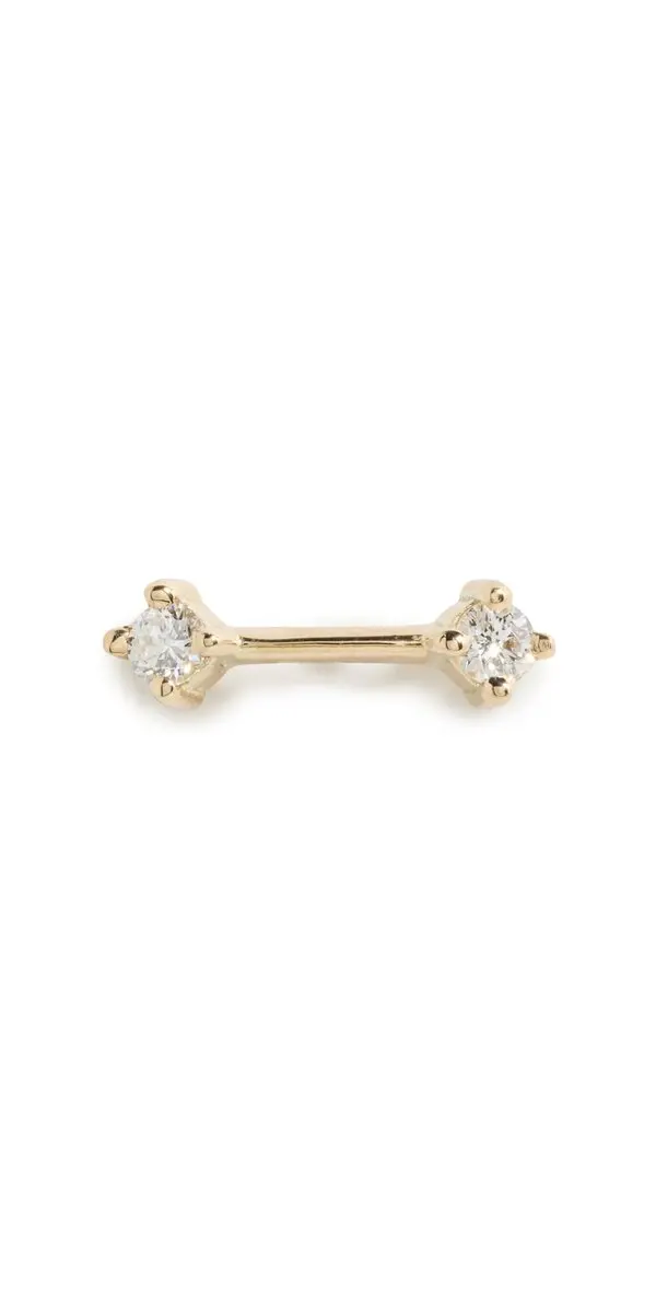 Zoe Chicco 14k Gold Diamond Single Stud Earring - 14k Yellow Gold