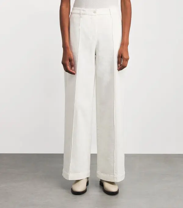 Eleventy Cotton-blend Pleated Trousers