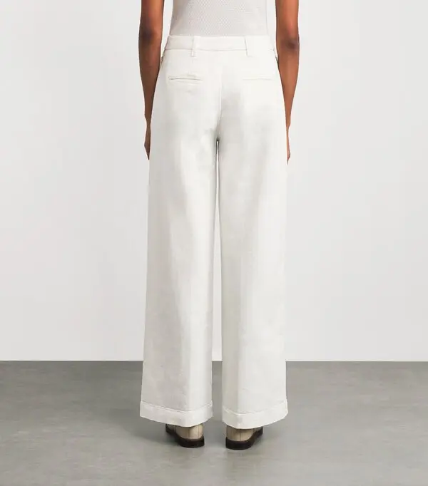 Eleventy Cotton-blend Pleated Trousers