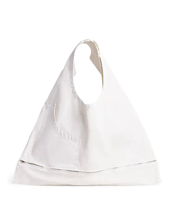 Issey Miyake Cotton Canvas Sculptural Shoulder Bag