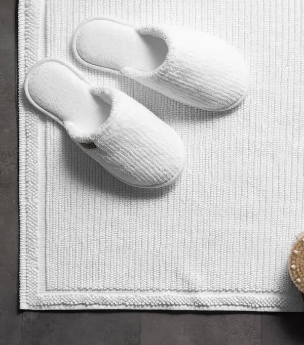 HAMAM Organic Cotton Raya Slippers - White