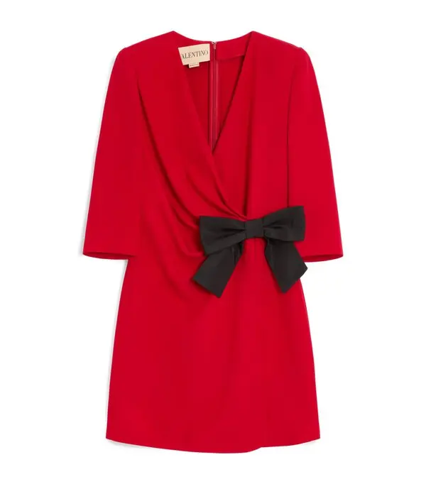 Valentino Garavani Silk Bow-detail Mini Dress