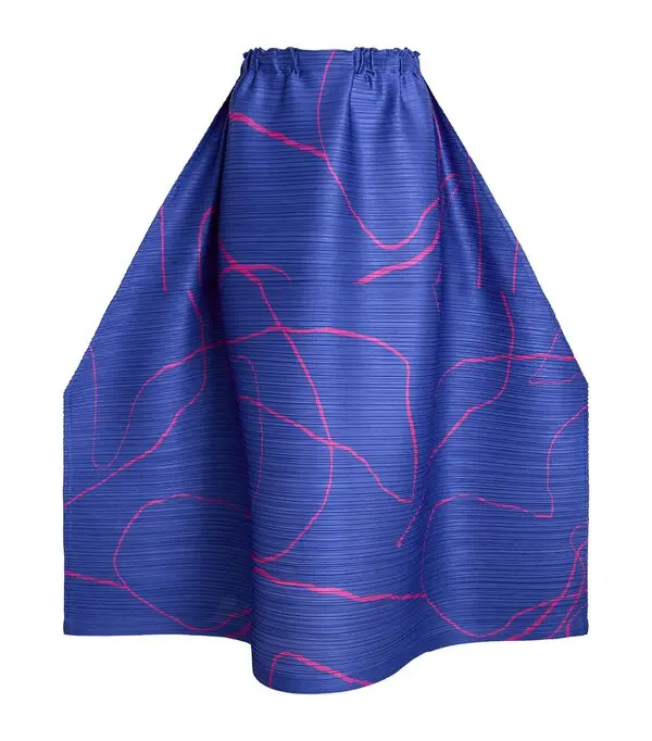 Issey Miyake Printed Pause Midi Skirt