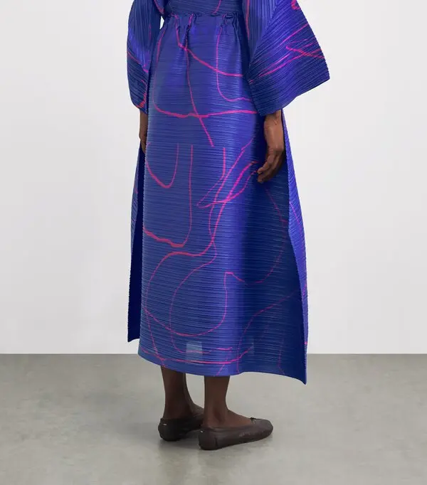 Issey Miyake Printed Pause Midi Skirt