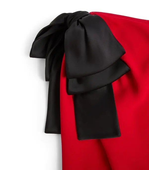 Valentino Garavani Silk One-shoulder Gown With Satin Bow
